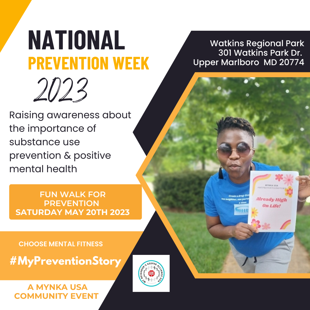 National Prevention Week 2023 - My Neighbor's Keeper Alliance, USA